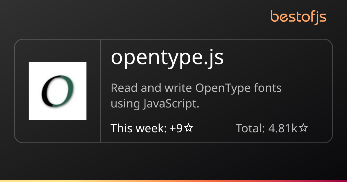 Best of JS • opentype.js