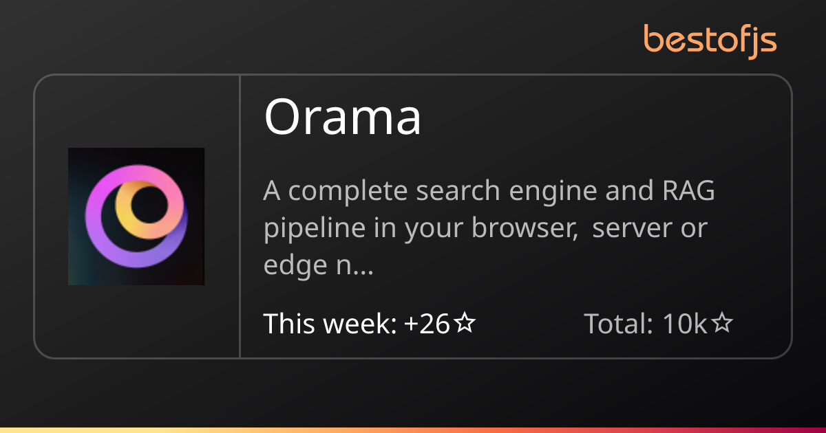 Best of JS • Orama