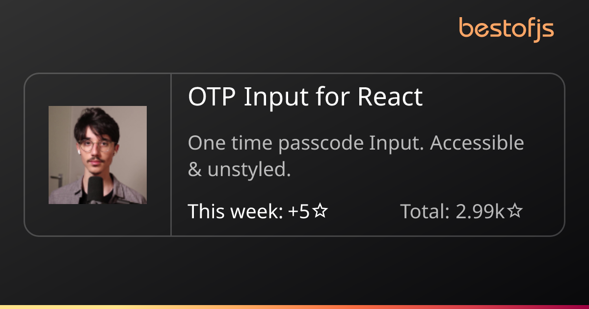 Best of JS • OTP Input for React