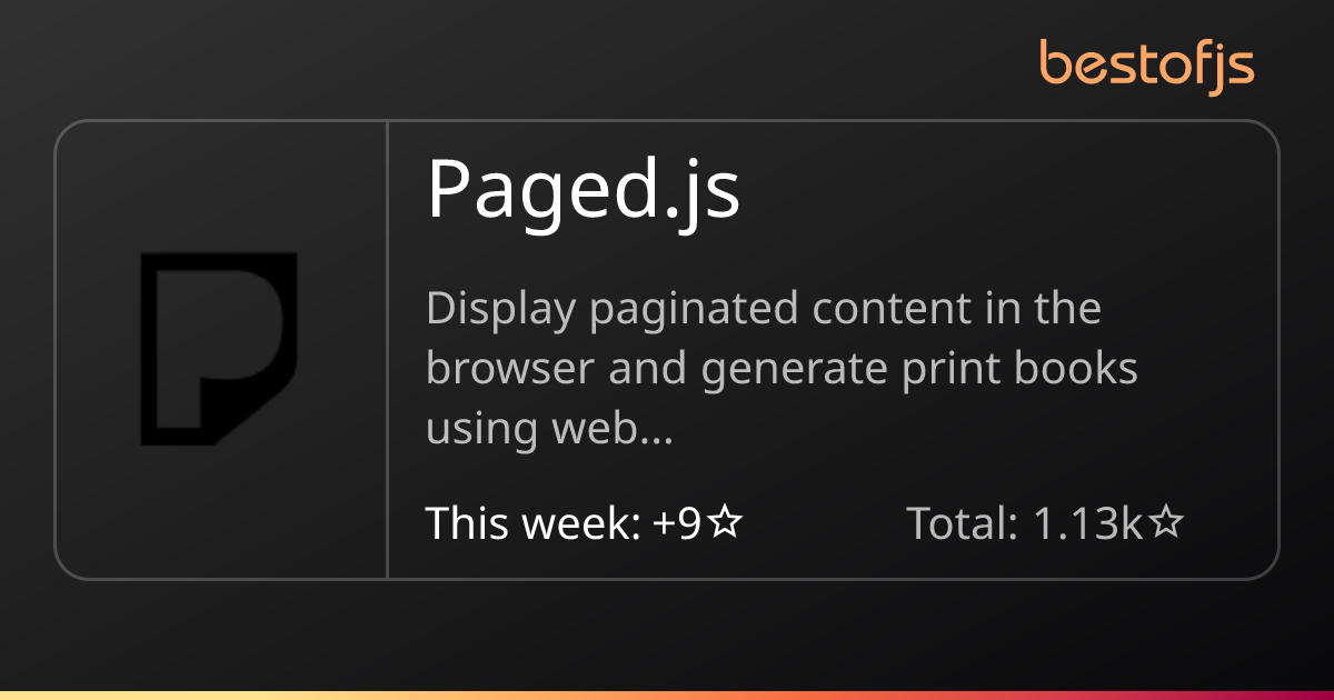 Best of JS • Paged.js