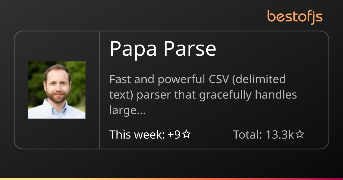 Best of JS • Papa Parse