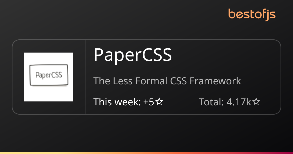 Best of JS • PaperCSS