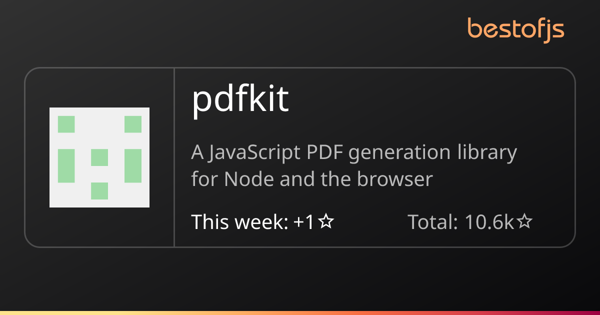 Best of JS • pdfkit