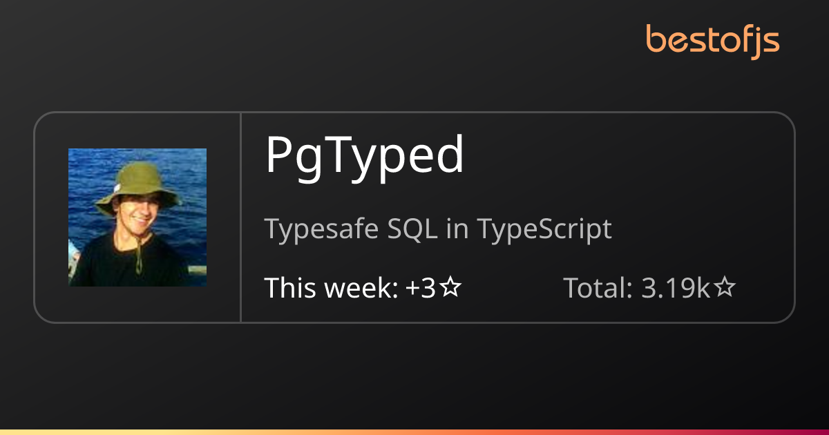 Best of JS • PgTyped