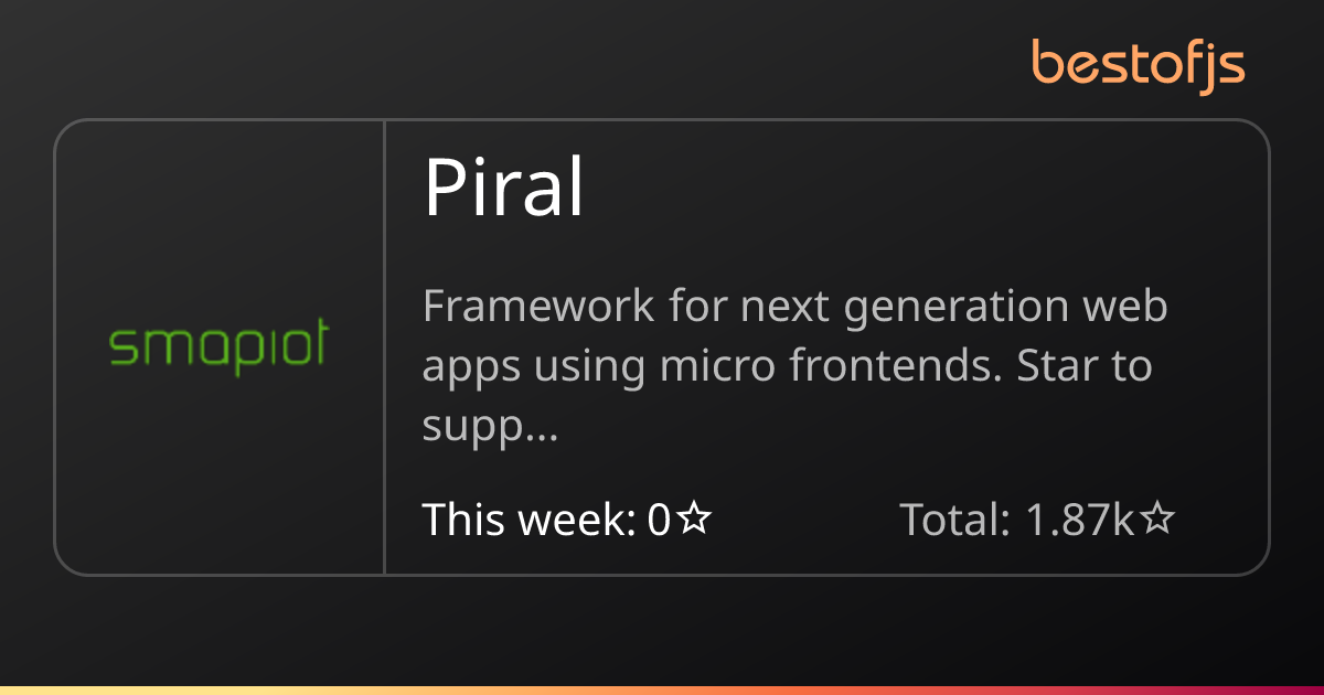 Best of JS • Piral