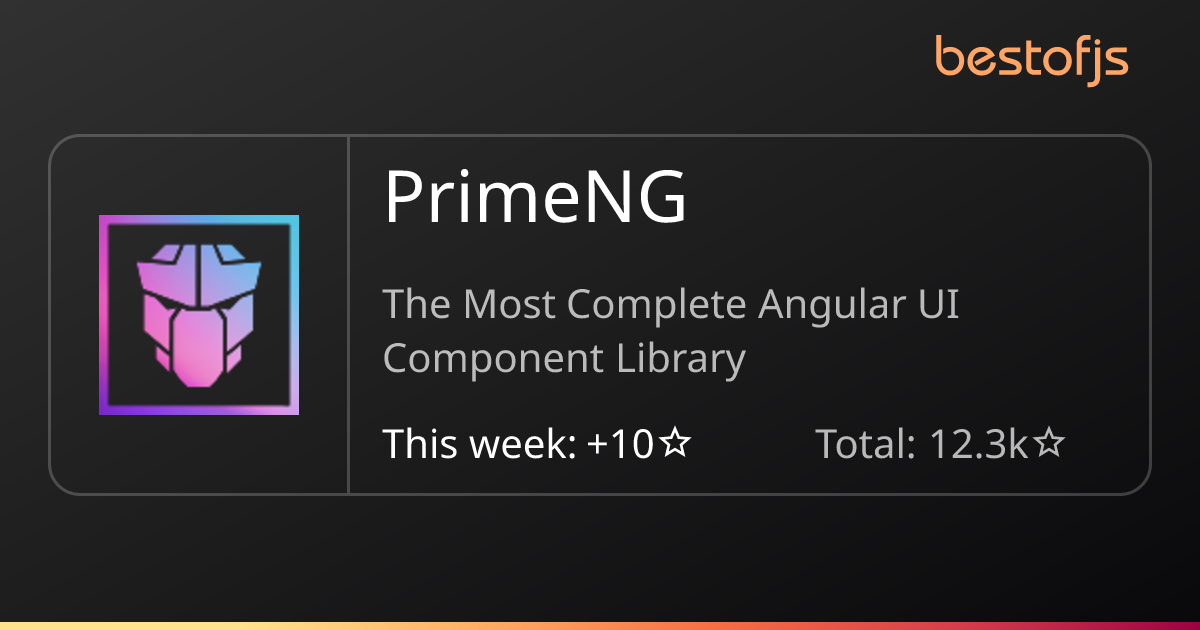 Best of JS • PrimeNG