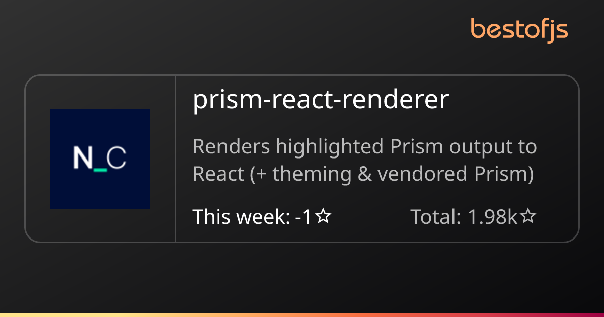 Best of JS • prism-react-renderer