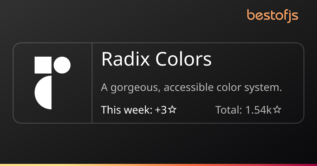 Best of JS • Radix Colors