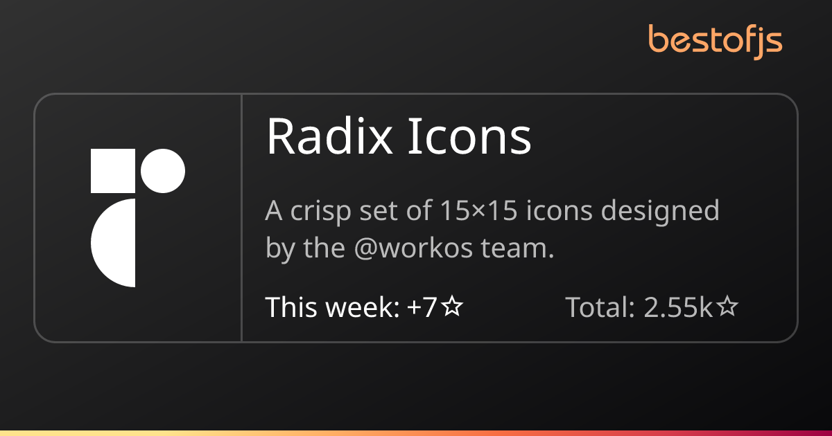 Best of JS • Radix Icons