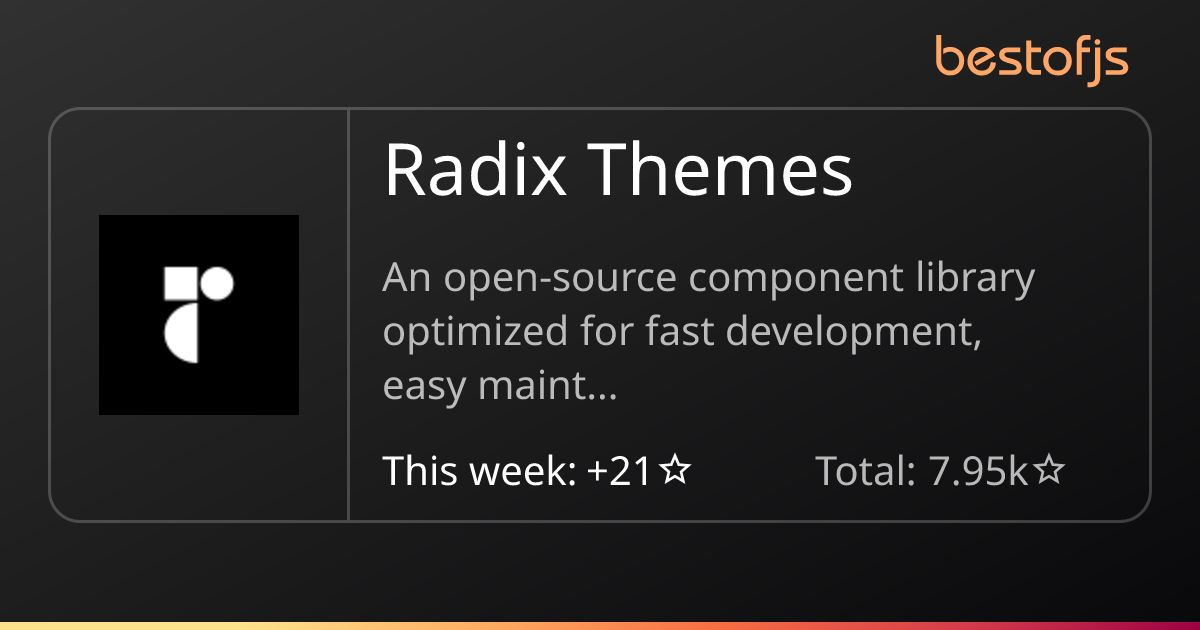 Best of JS • Radix Themes