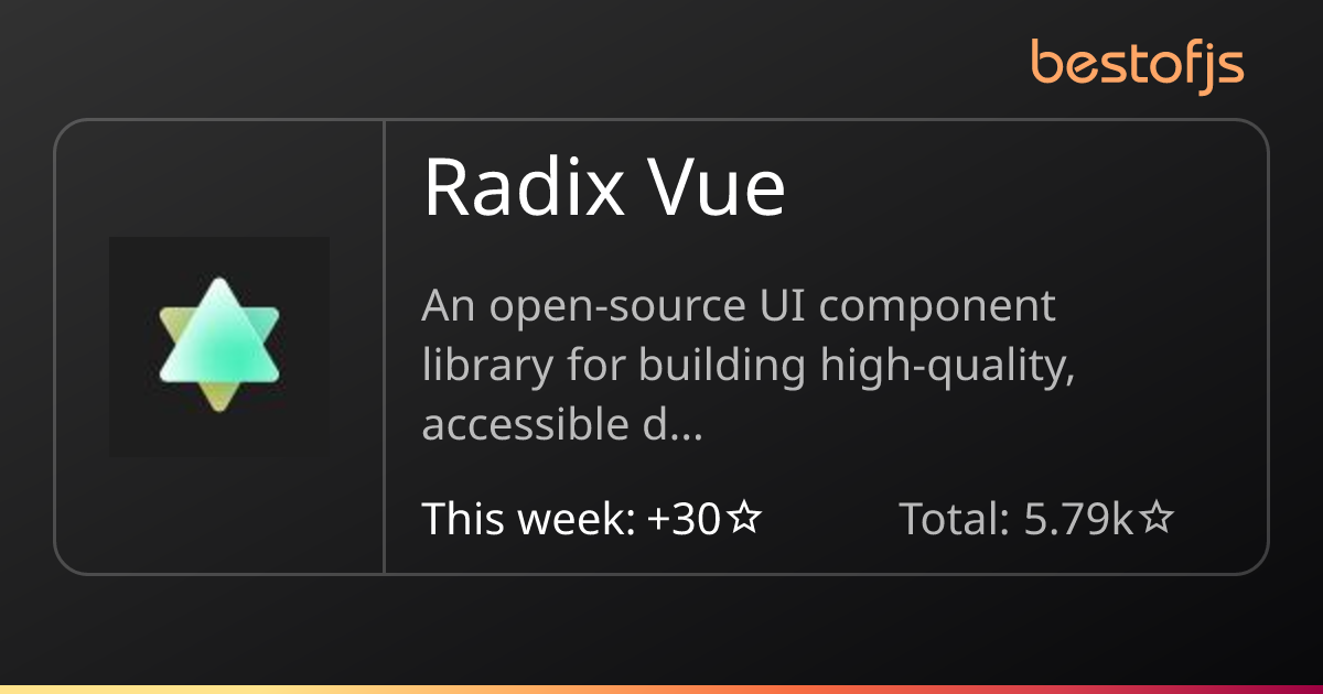 Best of JS • Radix Vue