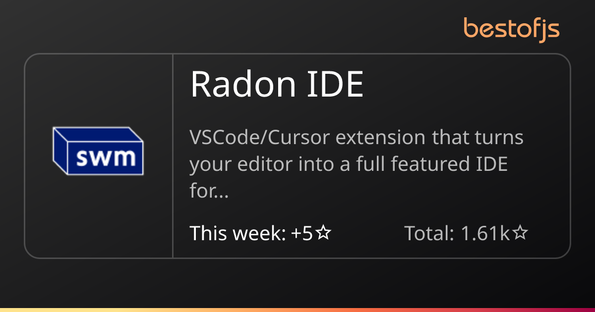 Best of JS • Radon IDE