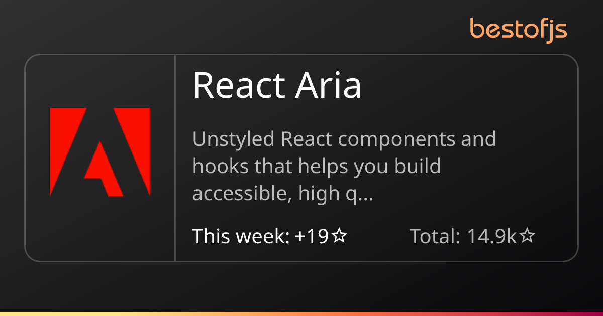 Best of JS • React Aria