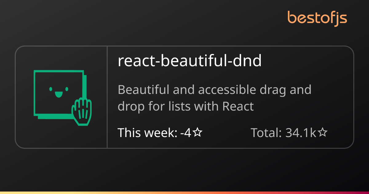 Best of JS • react-beautiful-dnd