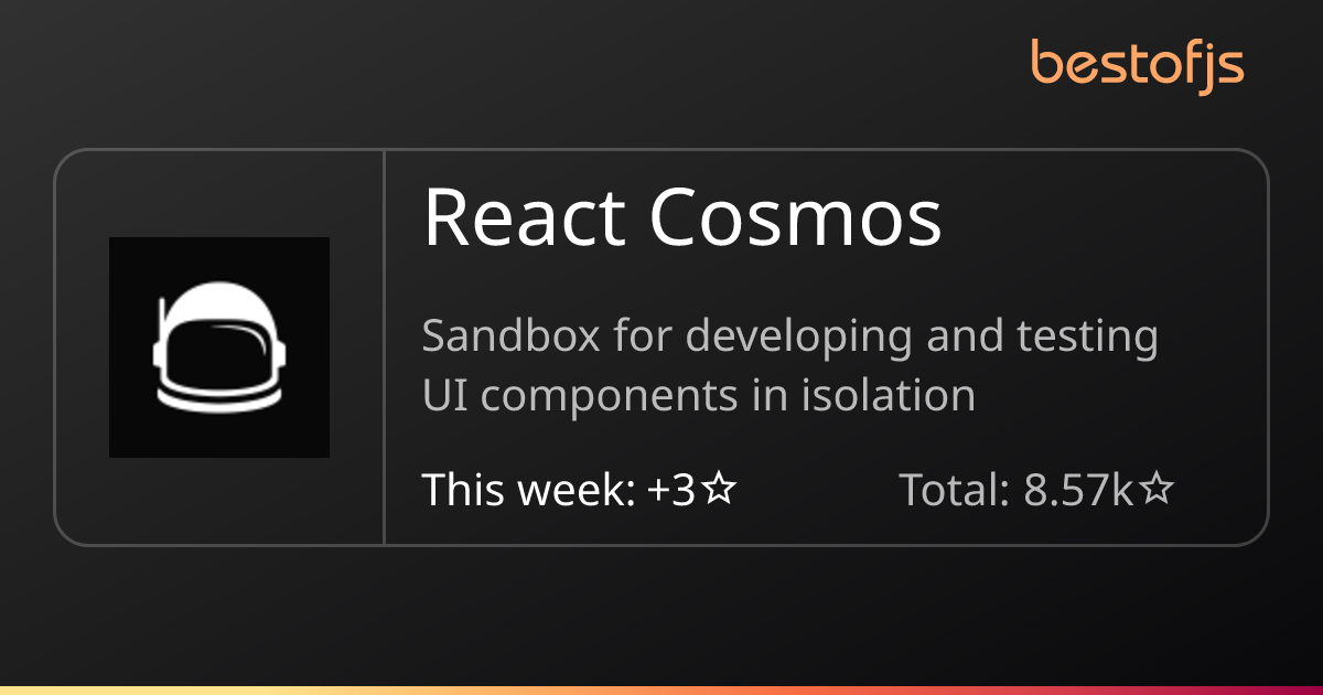 Best of JS • React Cosmos