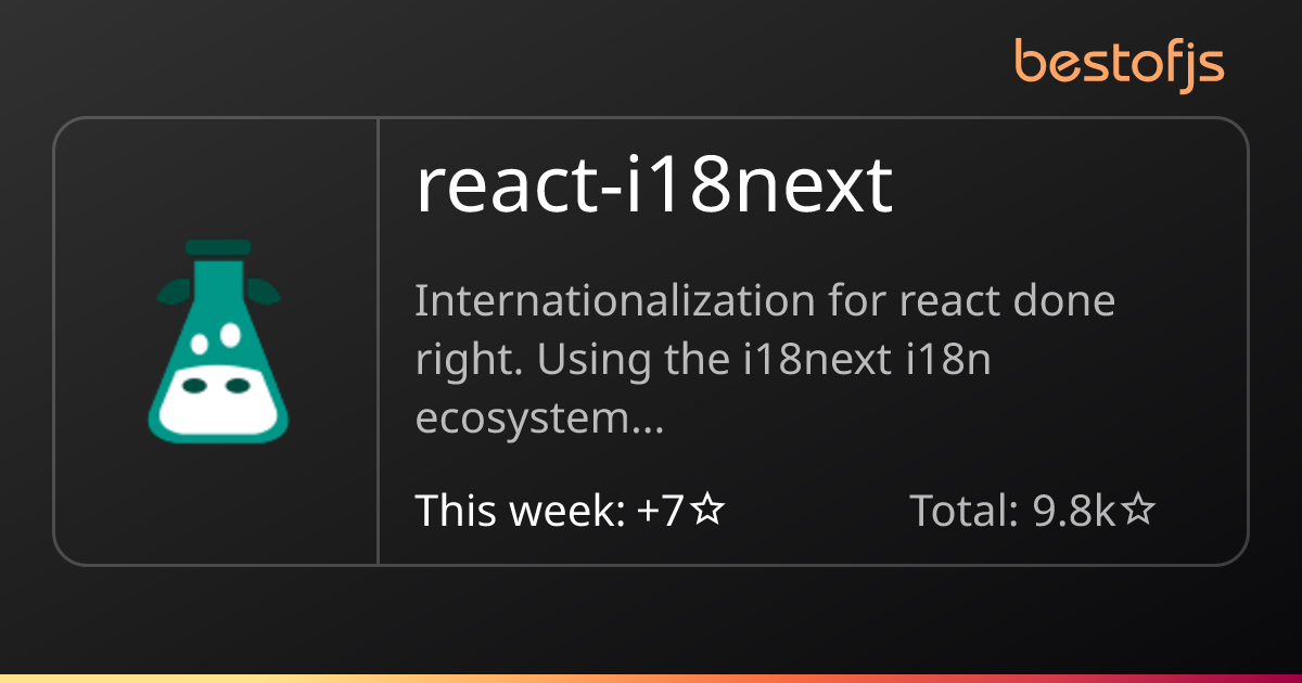 Best of JS • react-i18next