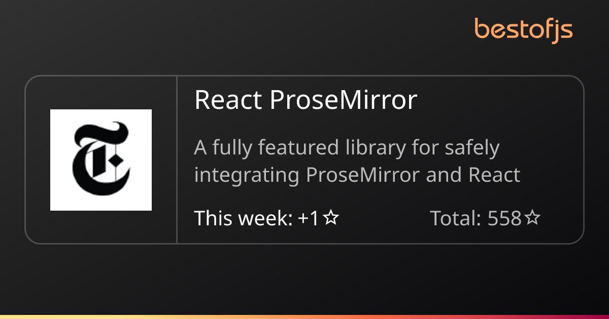 Best of JS • React ProseMirror