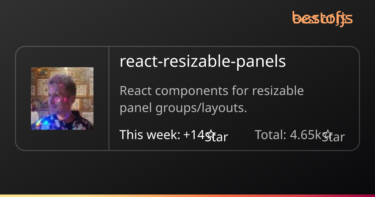Best of JS • react-resizable-panels Best of JS • react-resizable-panels