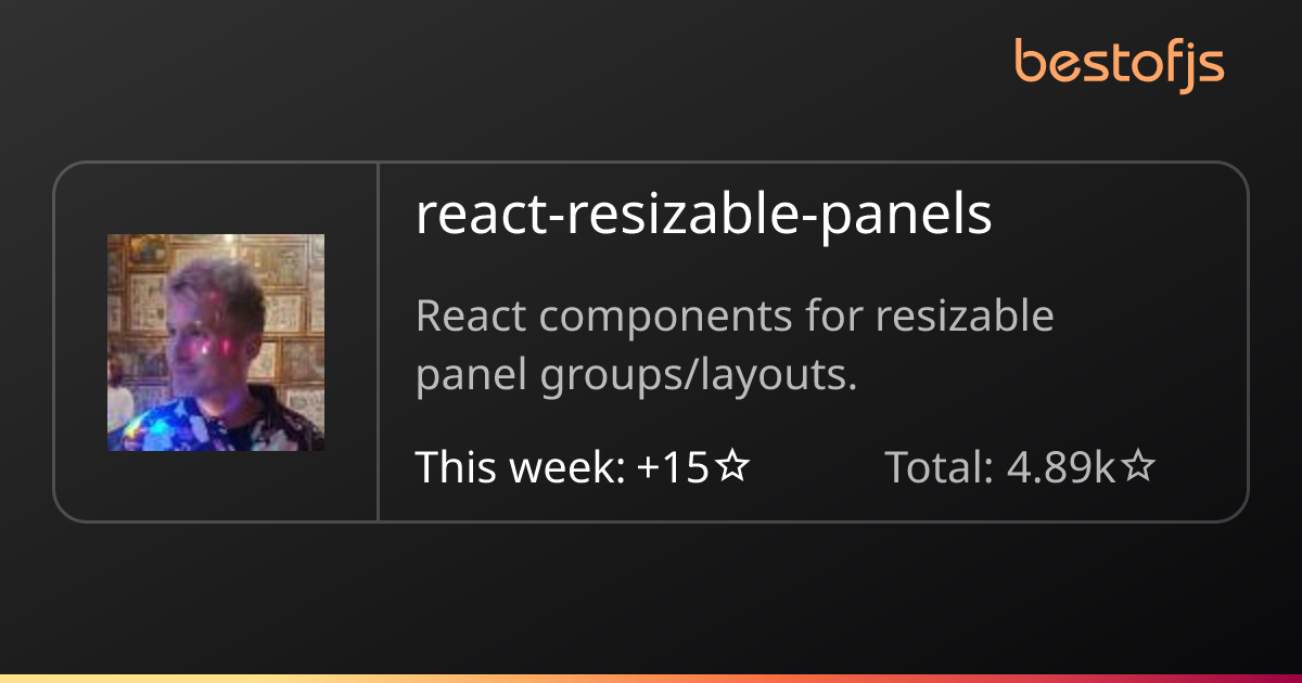 Best of JS • react-resizable-panels
