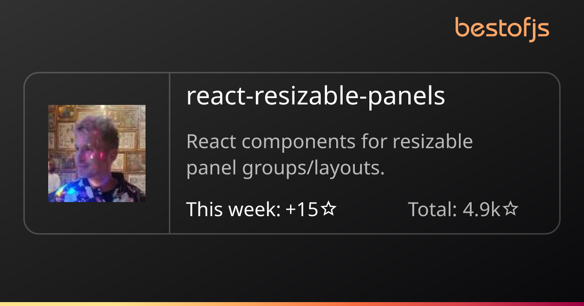 Best of JS • react-resizable-panels