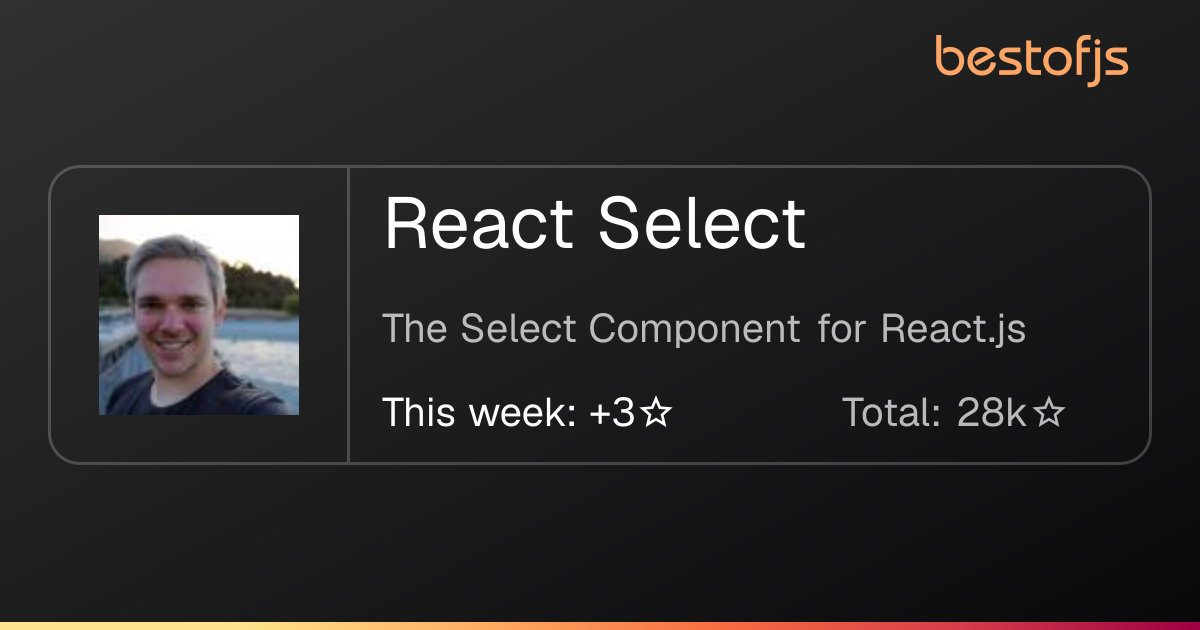 Best of JS • React Select