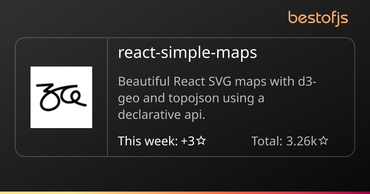 Best of JS • react-simple-maps