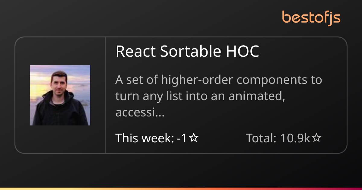 Best of JS • React Sortable HOC