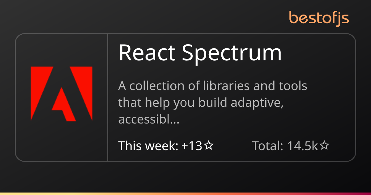 Best of JS • React Spectrum