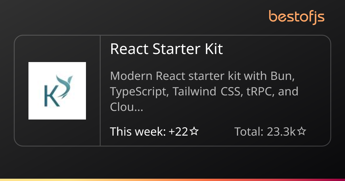 Best of JS • React Starter Kit