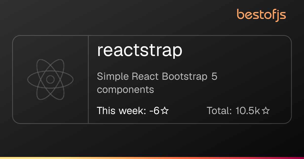 Best of JS • reactstrap