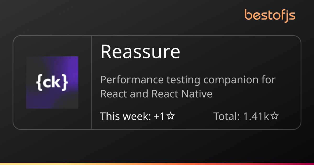 Best of JS • Reassure