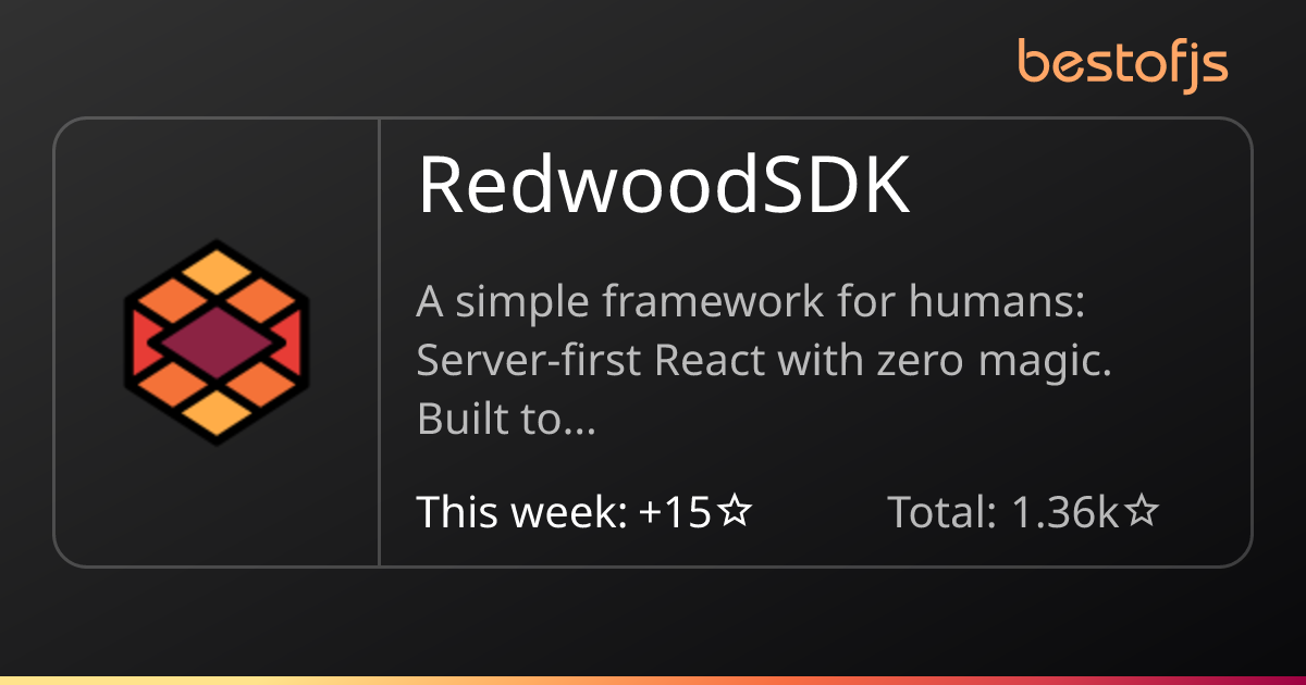 Best of JS • RedwoodSDK