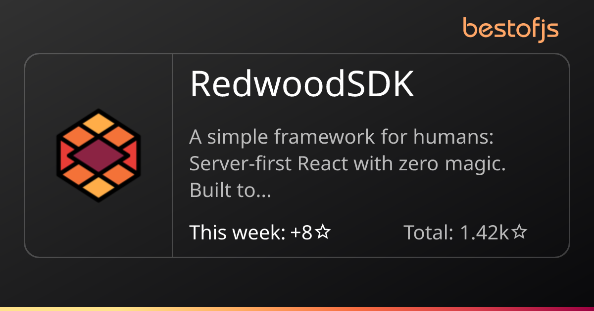 Best of JS • RedwoodSDK