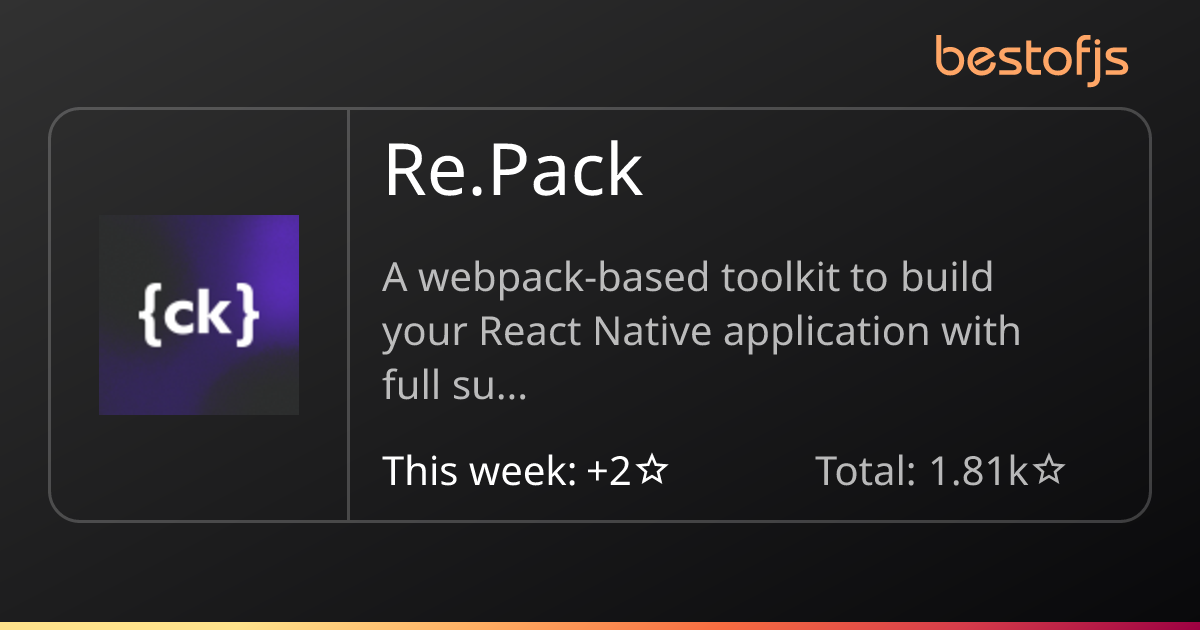 Best of JS • Re.Pack