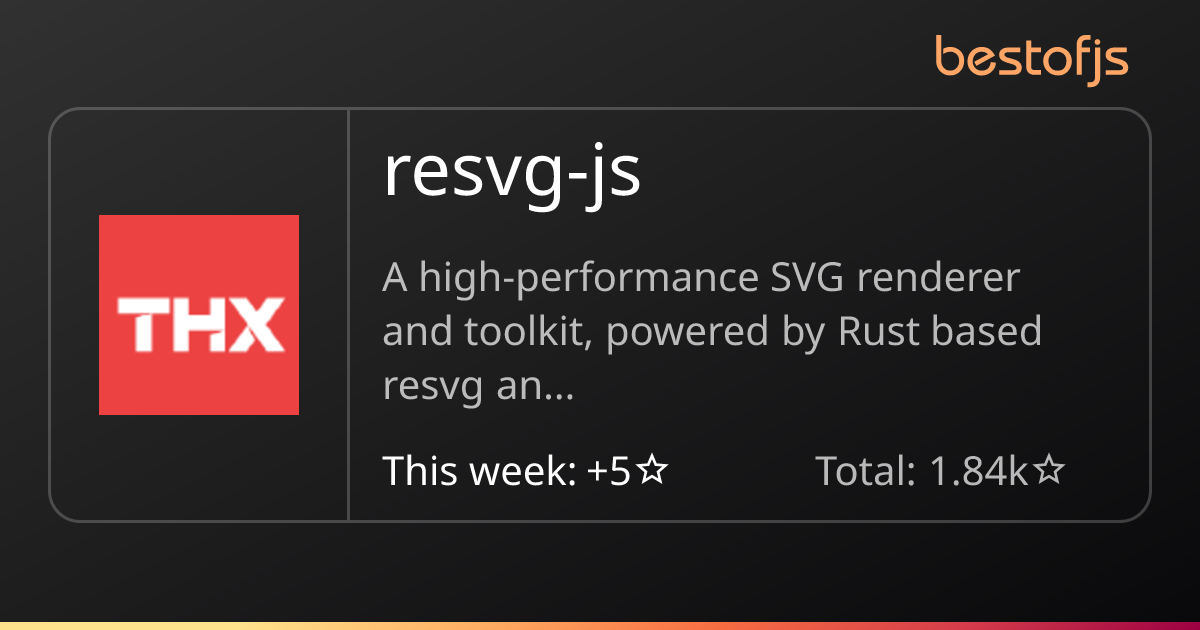 Best of JS • resvg-js