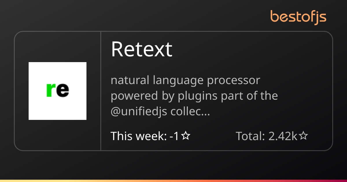 Best of JS • Retext