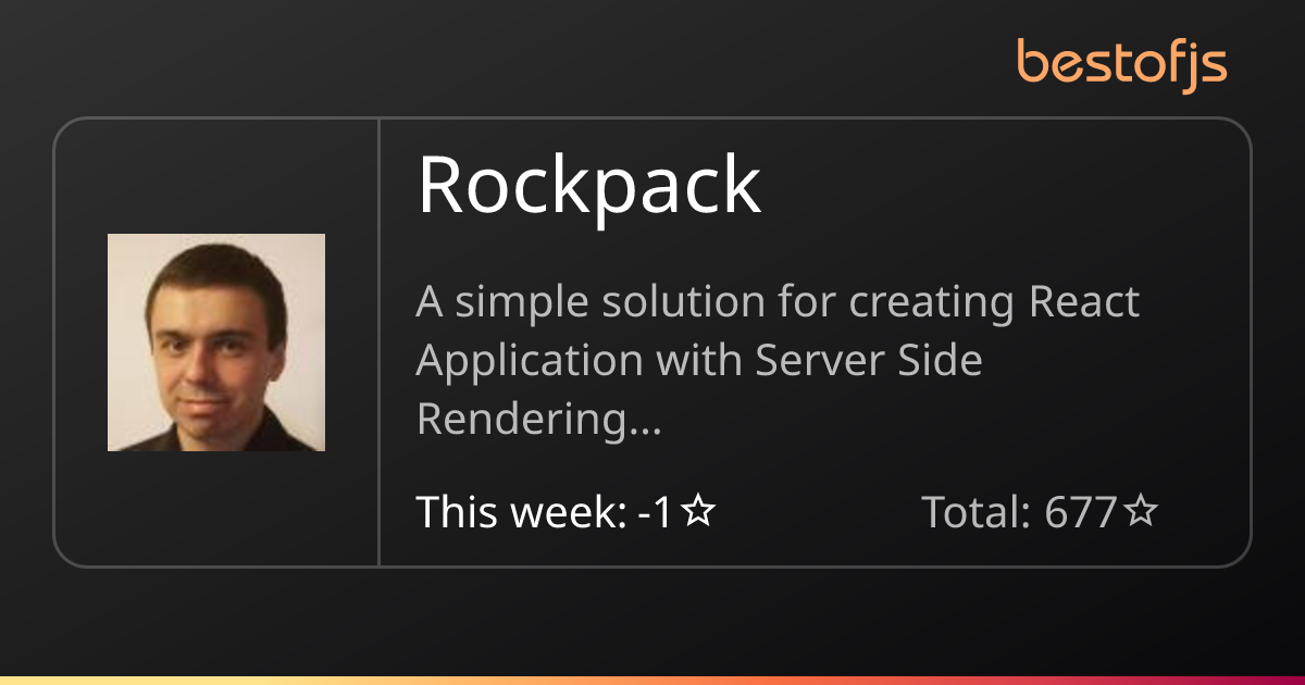 Best of JS • Rockpack