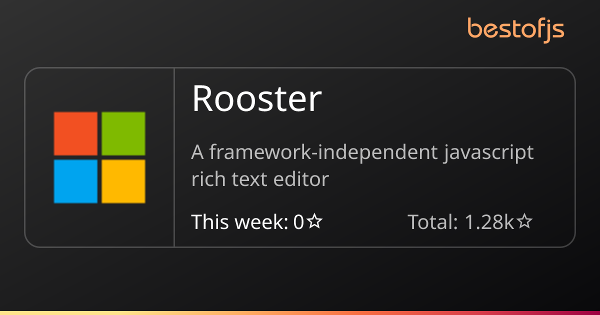 Best of JS • Rooster