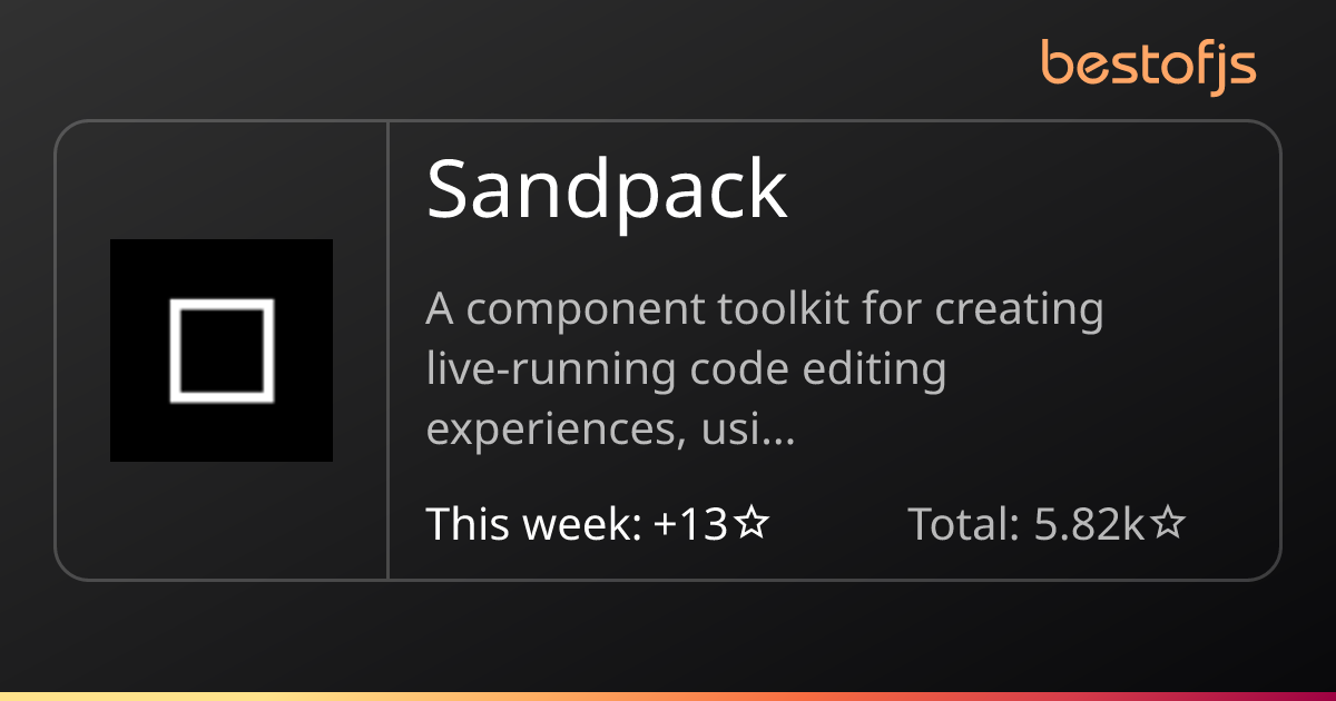Best of JS • Sandpack