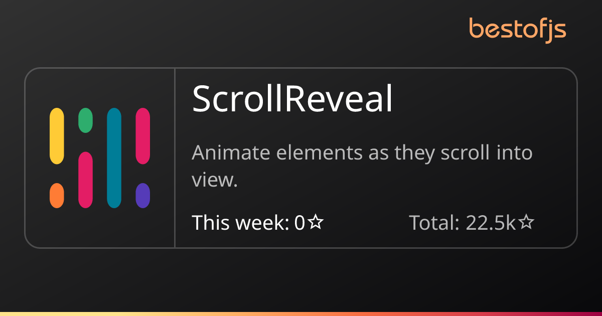 Best of JS • ScrollReveal