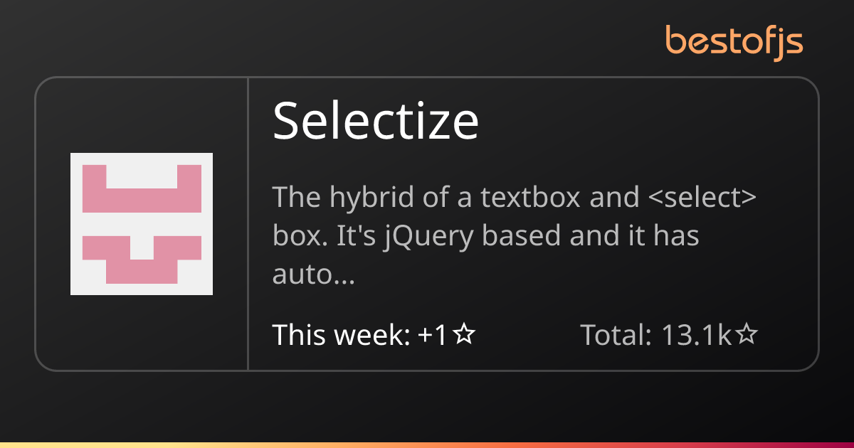 Best of JS • Selectize