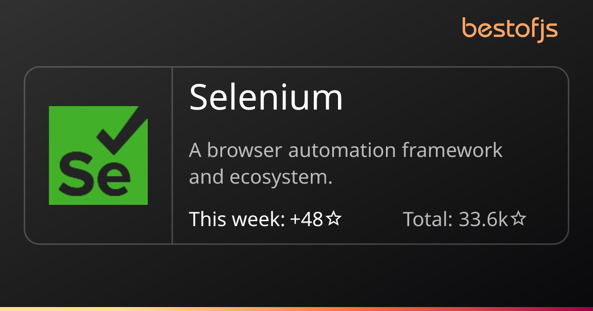 Best of JS • Selenium