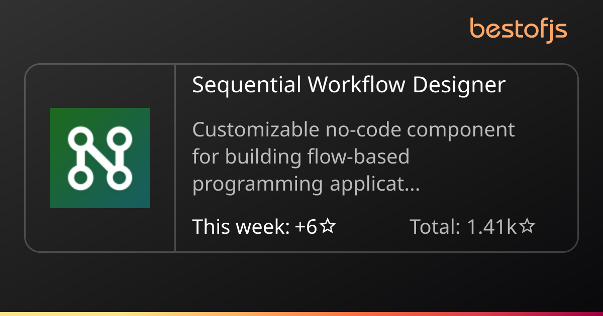 Best of JS • Sequential Workflow Designer