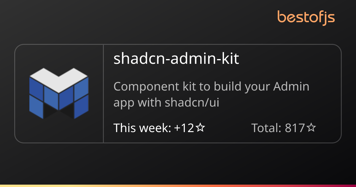 Best of JS • shadcn-admin-kit