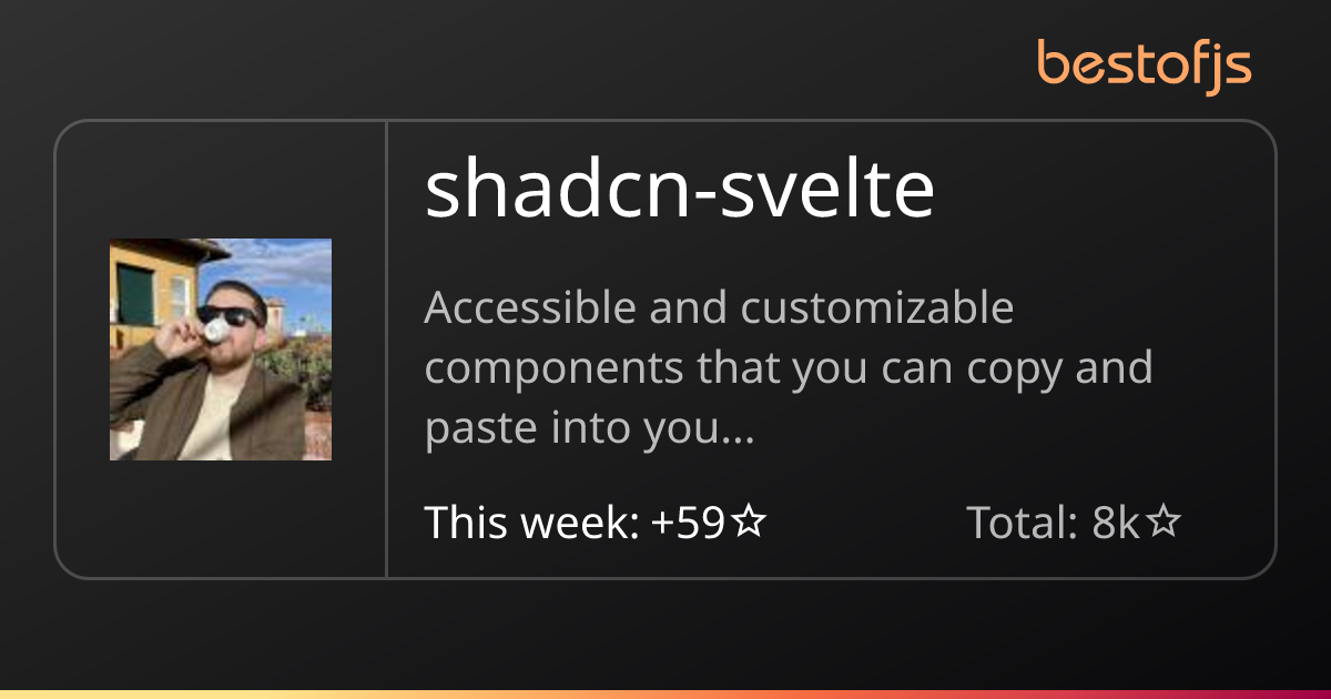 Best of JS • shadcn-svelte