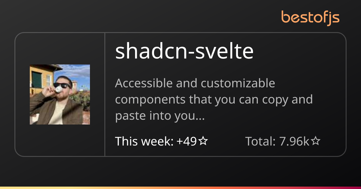 Best of JS • shadcn-svelte