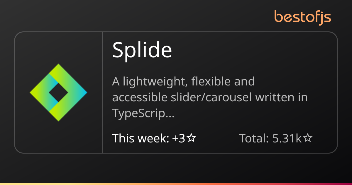 Best of JS • Splide