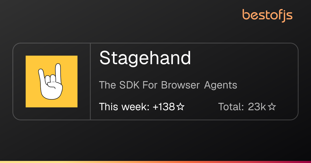 Best of JS • Stagehand