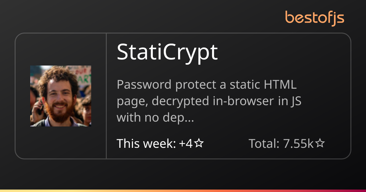 Best of JS • StatiCrypt