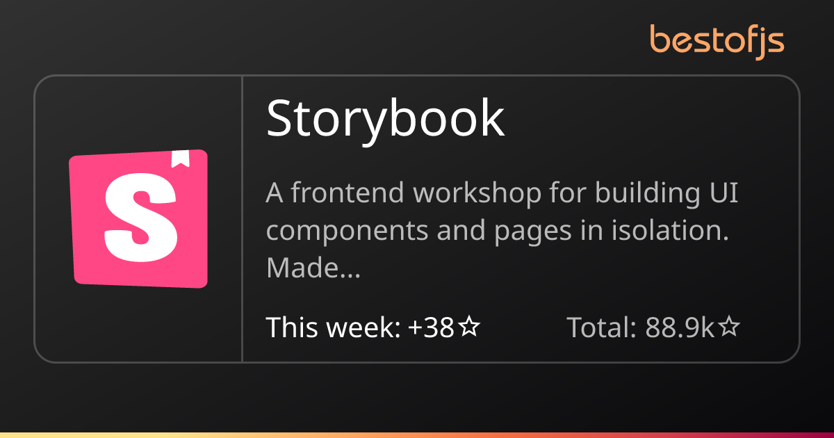 Best of JS • Storybook
